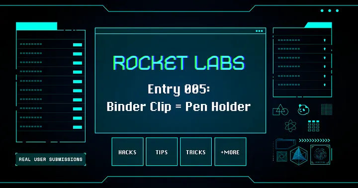 Rocket Labs 005: Binder Clip = Pen Holder – Rocketbook
