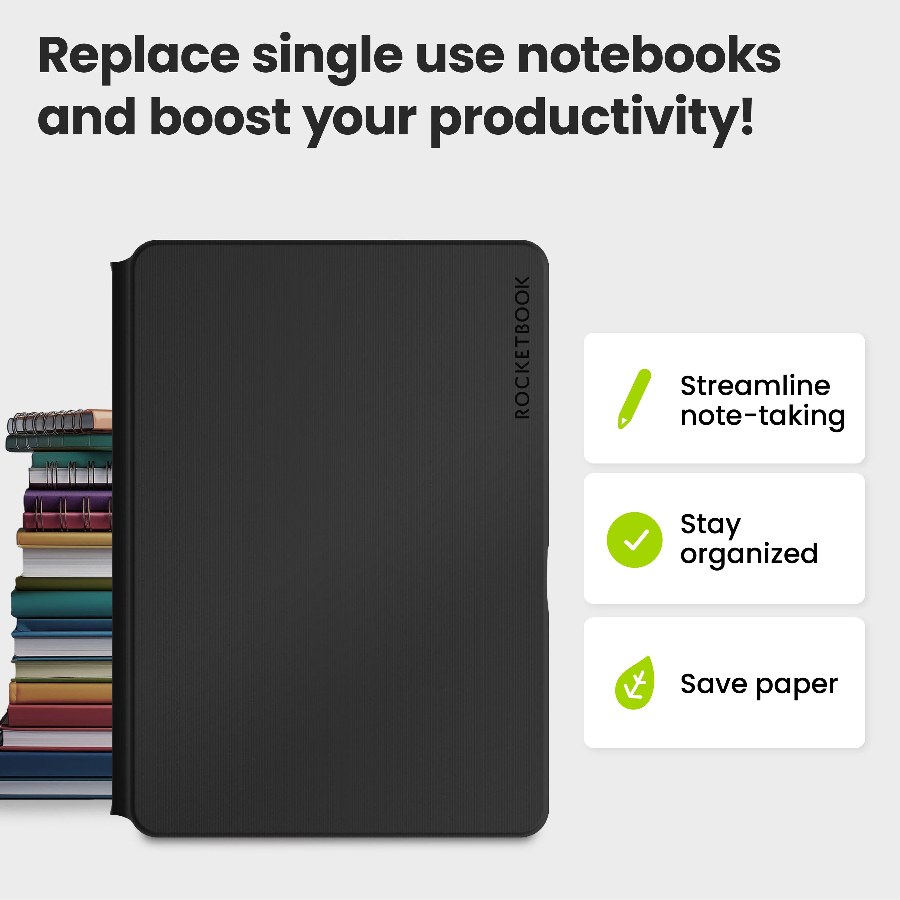 Professional Notebook | Reusable & Eco-Friendly | Rocketbook